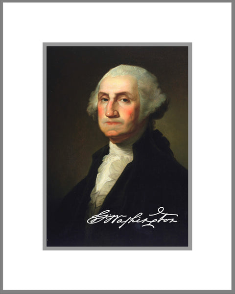 8"x 10" George Washington Matted Print – Celebrating America LLC