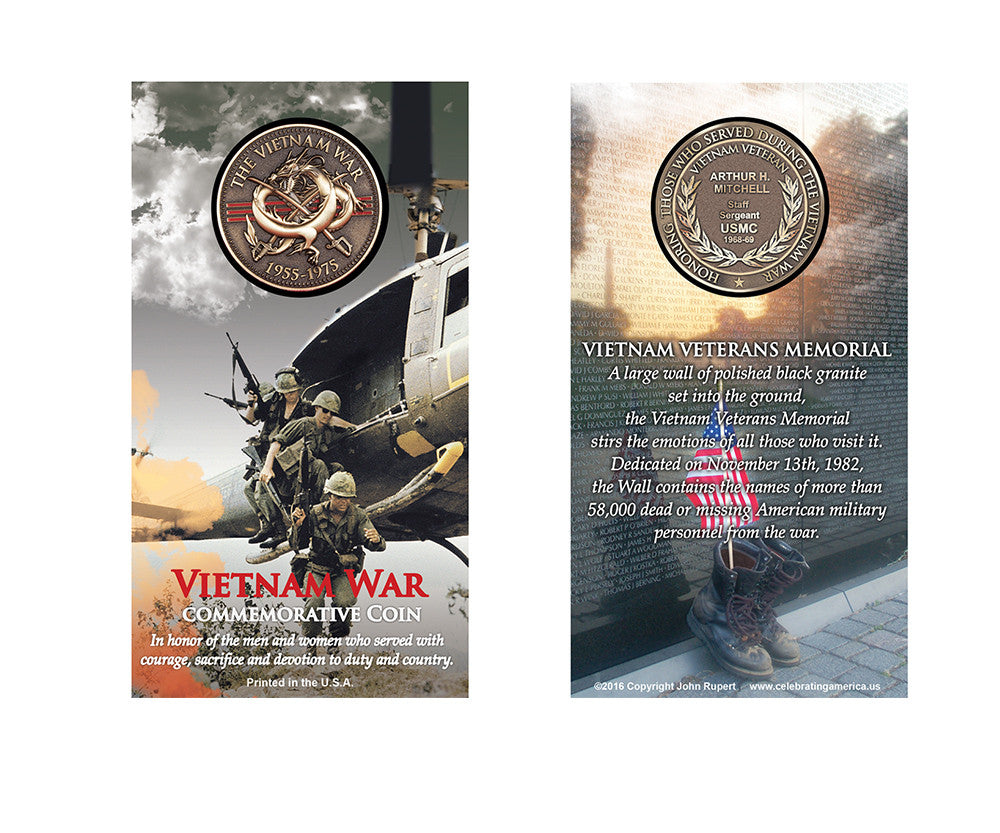 Vietnam Commemorative Coin with a Display Card – Celebrating America LLC