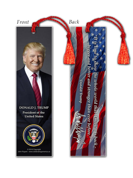 Donald Trump Bookmark – Celebrating America LLC
